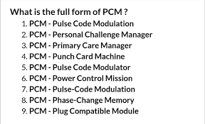 PCM Full Form - पीसीएम चे फुल फॉर्म काय आहे?