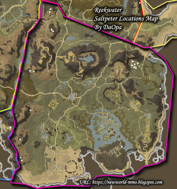 New World: Reekwater saltpeter map