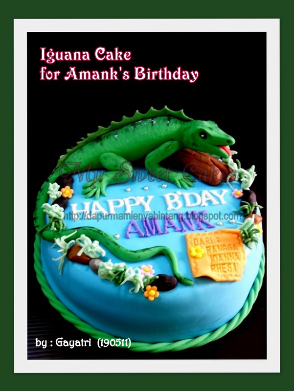 My Sweet Cake: Iguana Cake for Amank's Birthday