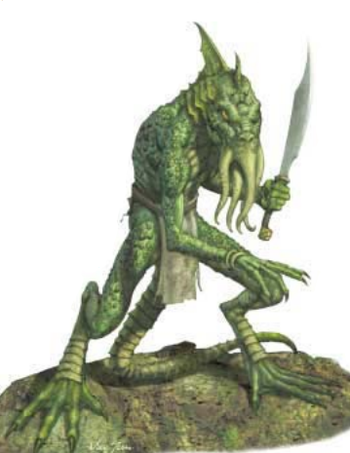 Generic Universal Eggplant: Monster: Tzakandi (Half-Illithid Lizardfolk)