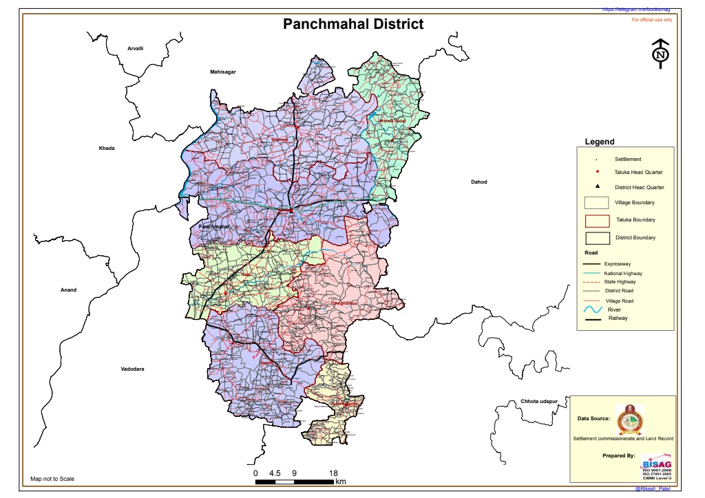 Panchmahal Dist Digital HD Map Pdf Download.