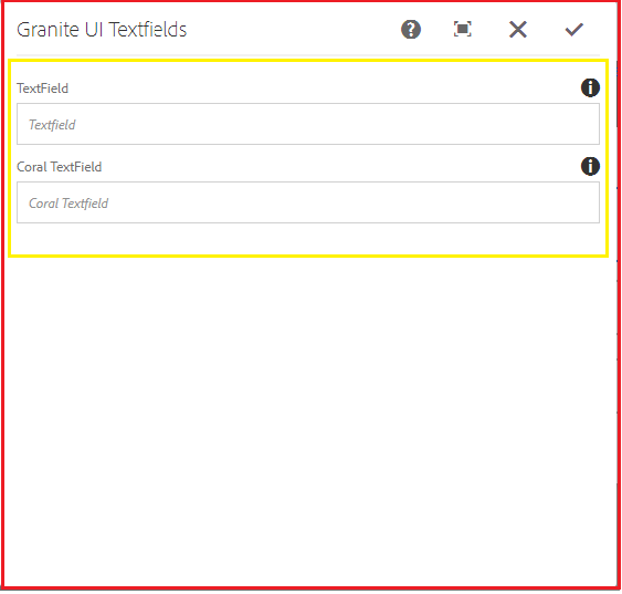 Touch UI Dialog Structure