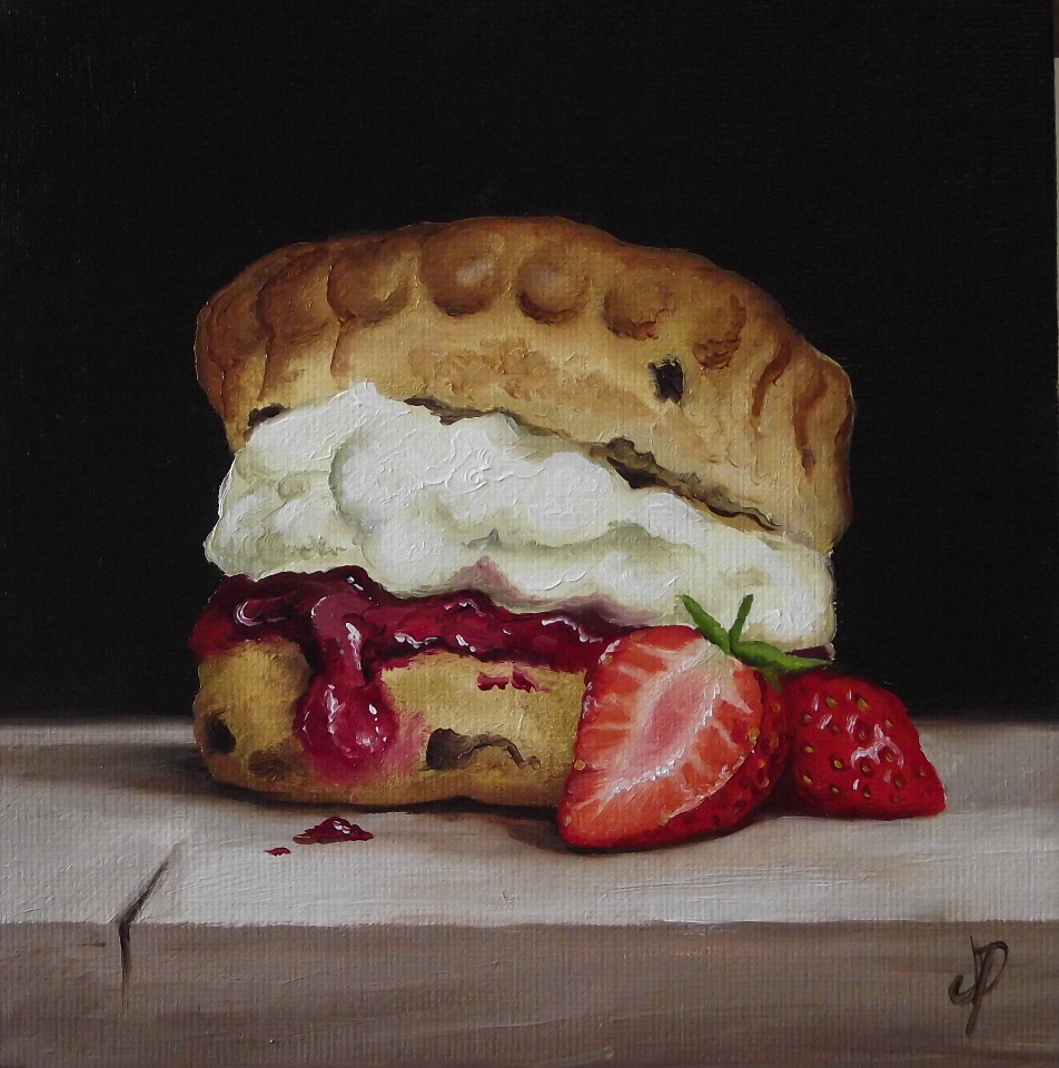 Jane Palmer Fine Art: Scone with Strawberry