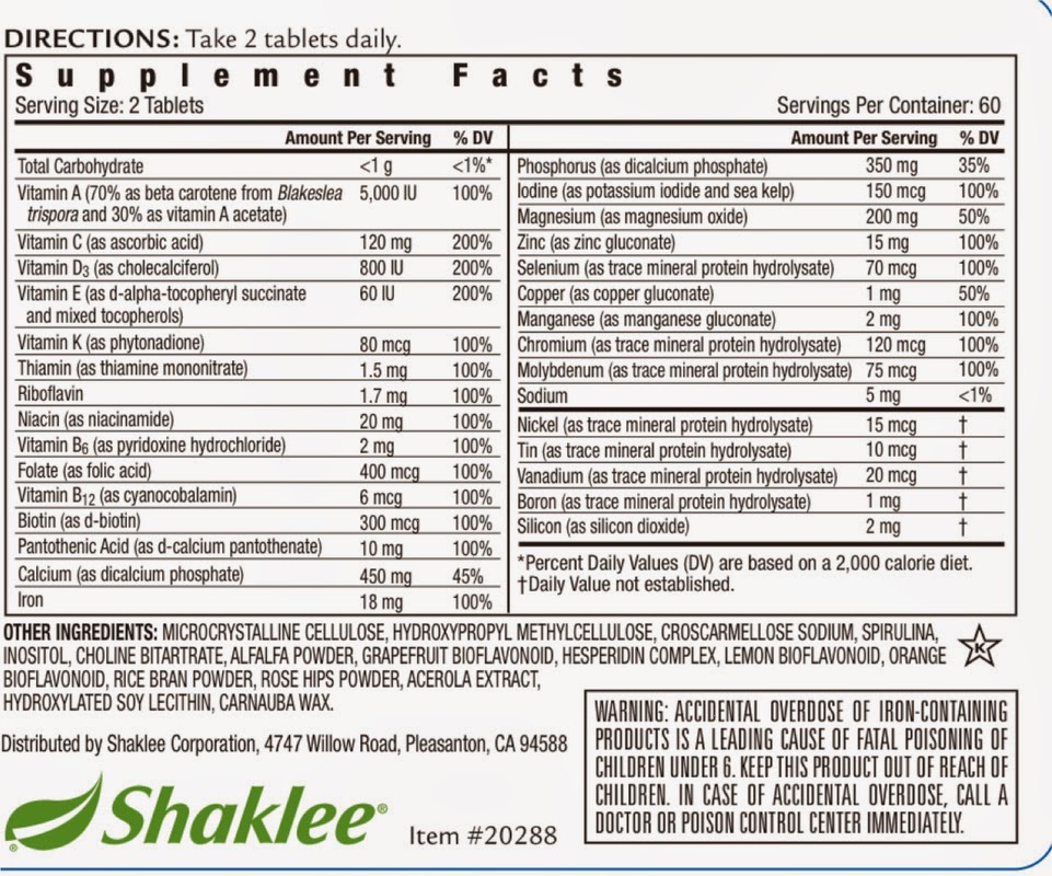 Produk Shaklee: 11 Kandungan Nutrisi dalam Vita-Lea - Amizah Azid