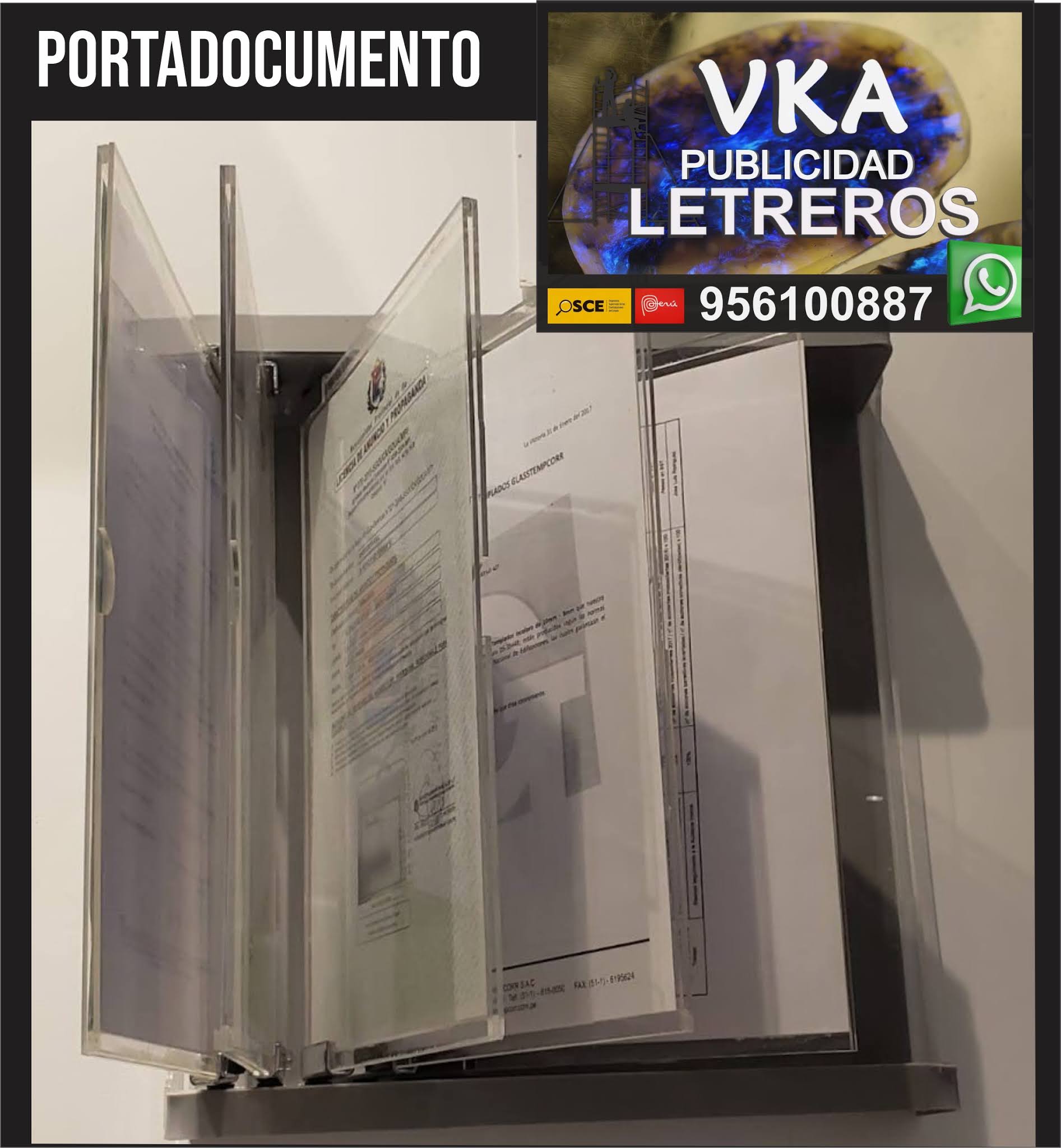 VKA PUBLICIDAD S.A.C.: PORTADOCUMENTOS, PORTALICENCIAS, PORTA AFICHES ...