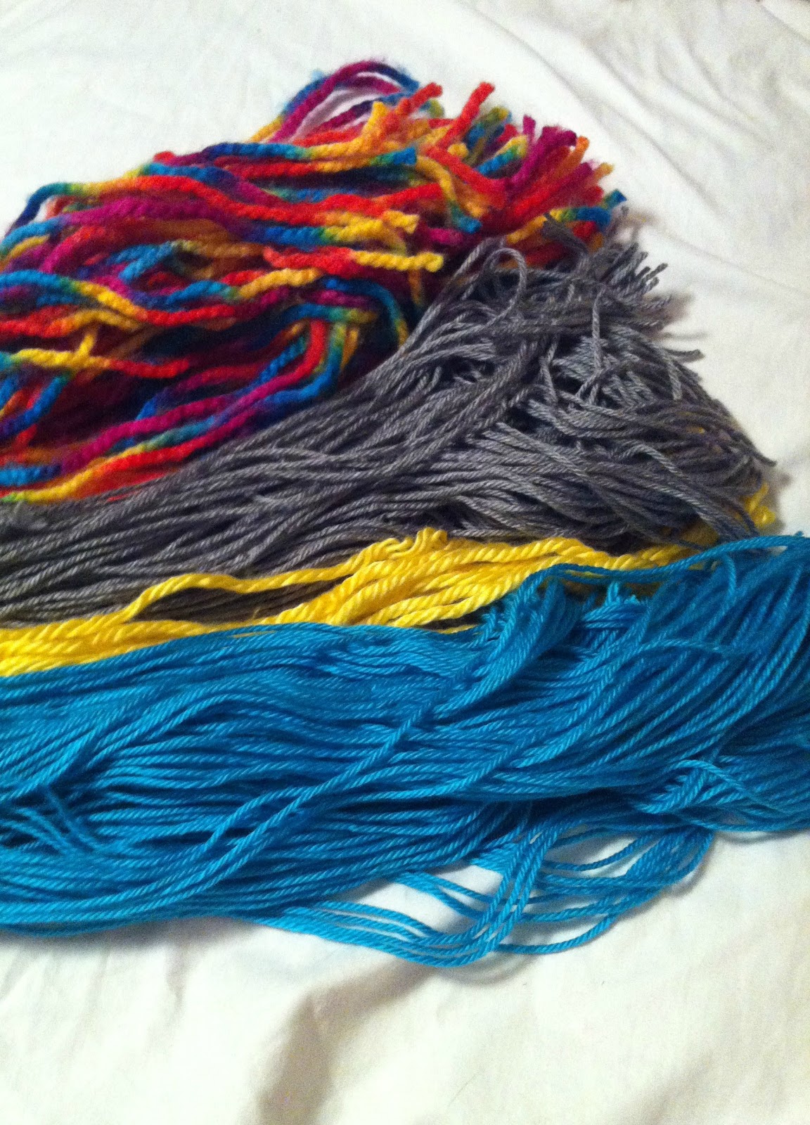 Repeat this with any other colors you want to use until you have about ...