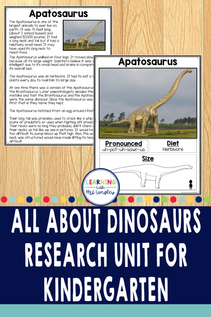 All About Dinosaurs | Learning with Mrs. Langley