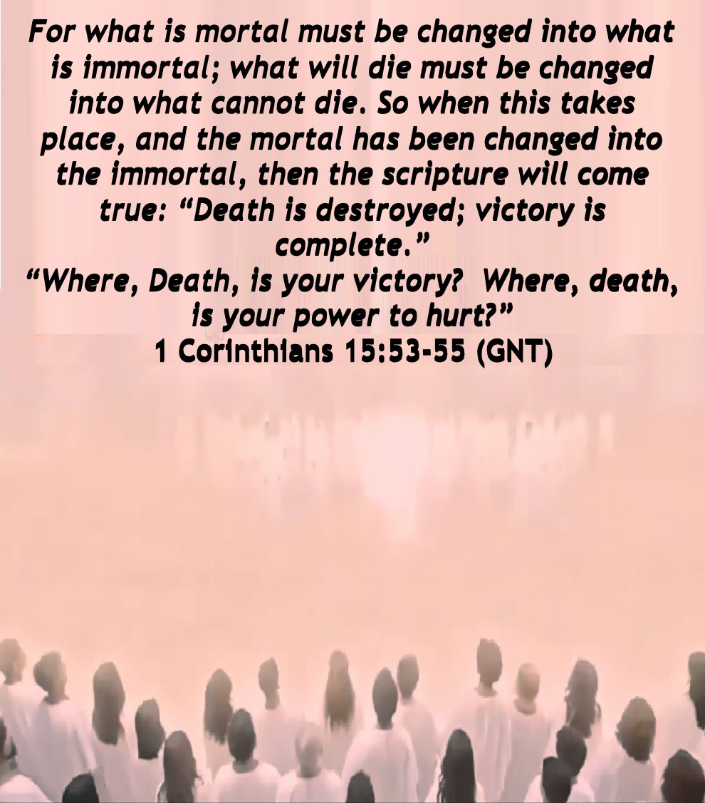 Morning Musings : "Death is destroyed; victory is complete" - 1 ...