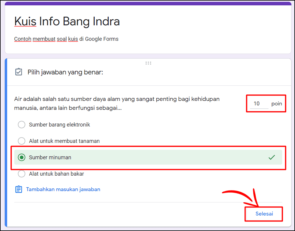 Cara Membuat Soal Kuis Di Google Forms
