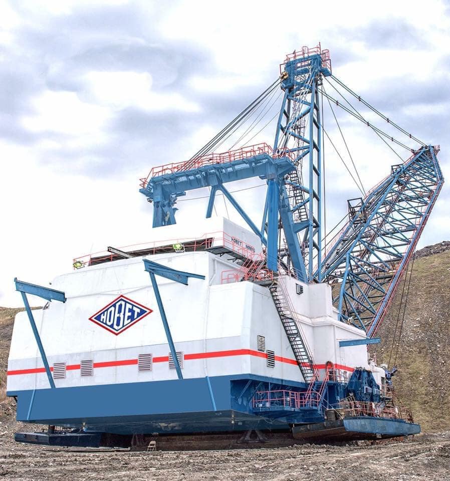 Industrial History: The Big John dragline (BE 1570W) is being moved ...