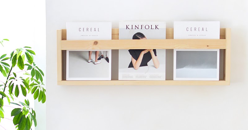DIY modern magazine shelf — Caroline Burke | Burkatron
