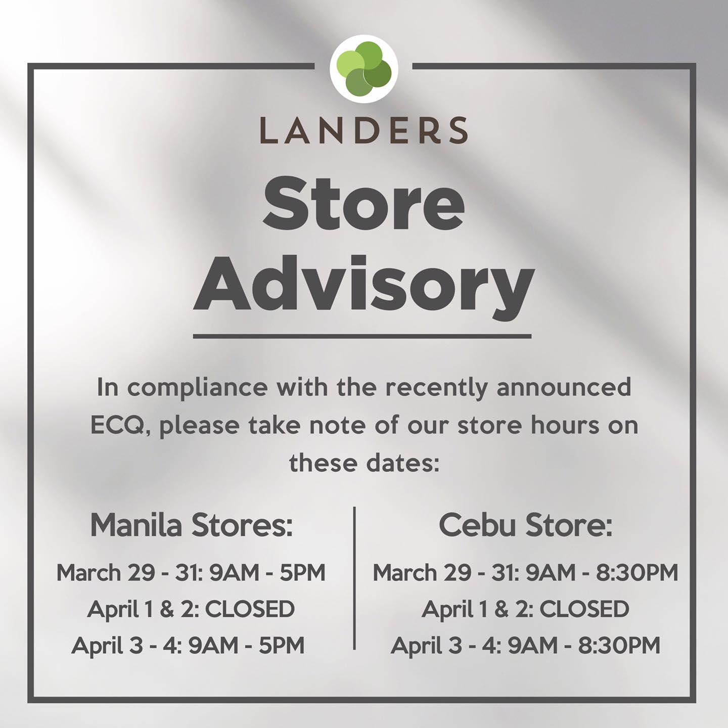 Manila Shopper: Supermarkets & Drugstores' Operating Hours during Holy ...