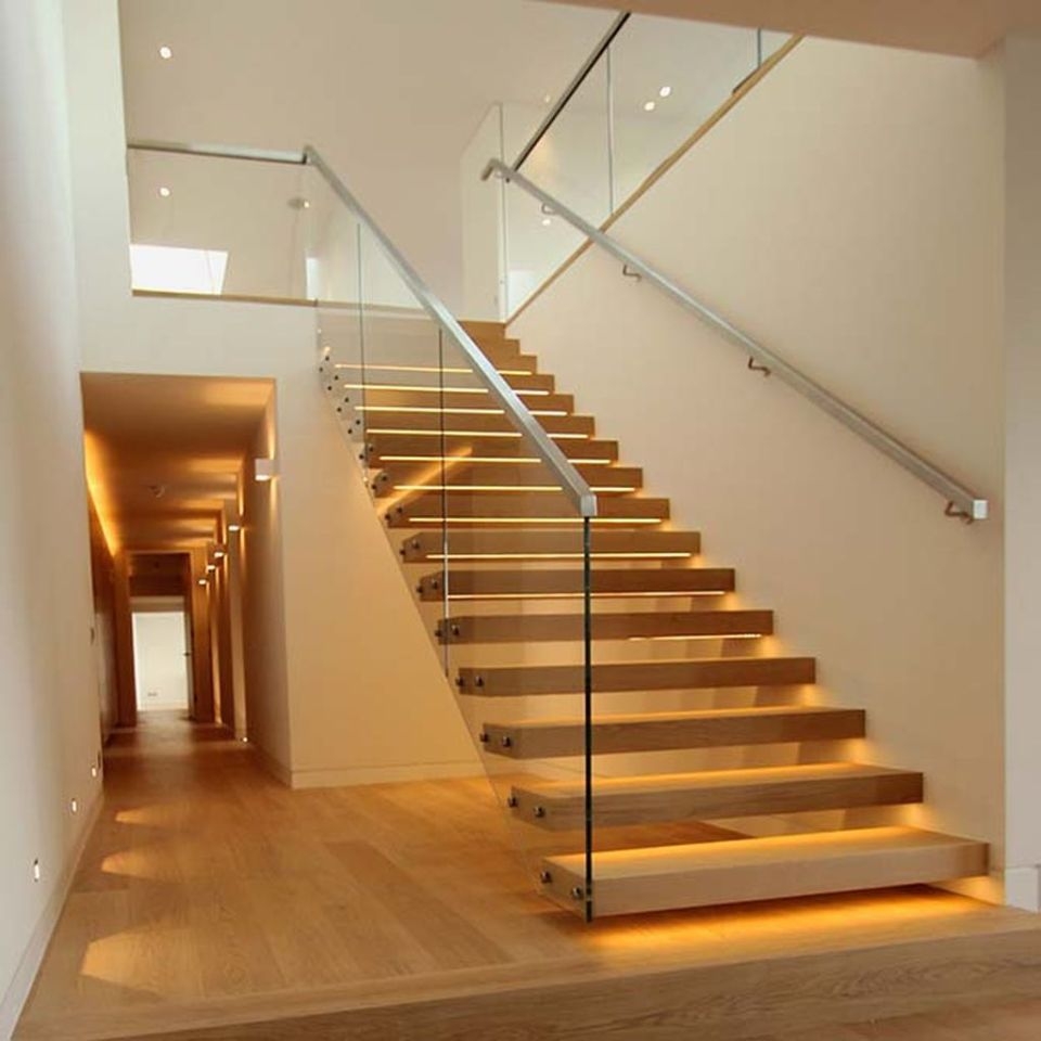 48 Luxury Glass Staircase Design Ideas For Your Dream Home | ARA HOME