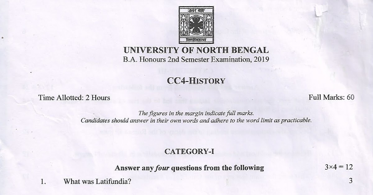 Nil s Niva CBCS 2nd SEMESTER HISTORY HONOURS PREVIOUS YEAR QUESTION nil-s-niva-cbcs-2nd-semester-history-honours-previous-year-question