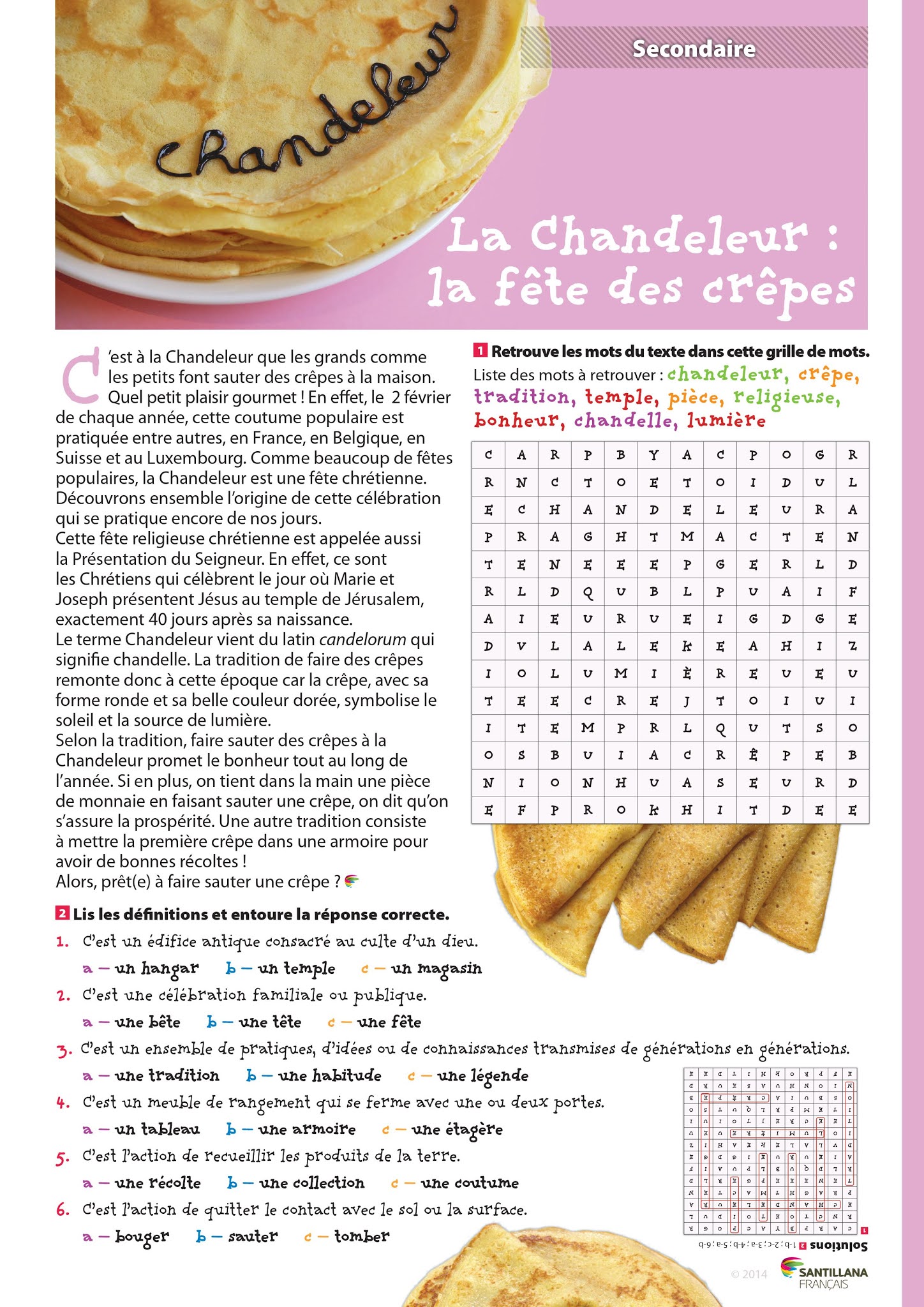 TICs en FLE: La Chandeleur : quelques activités