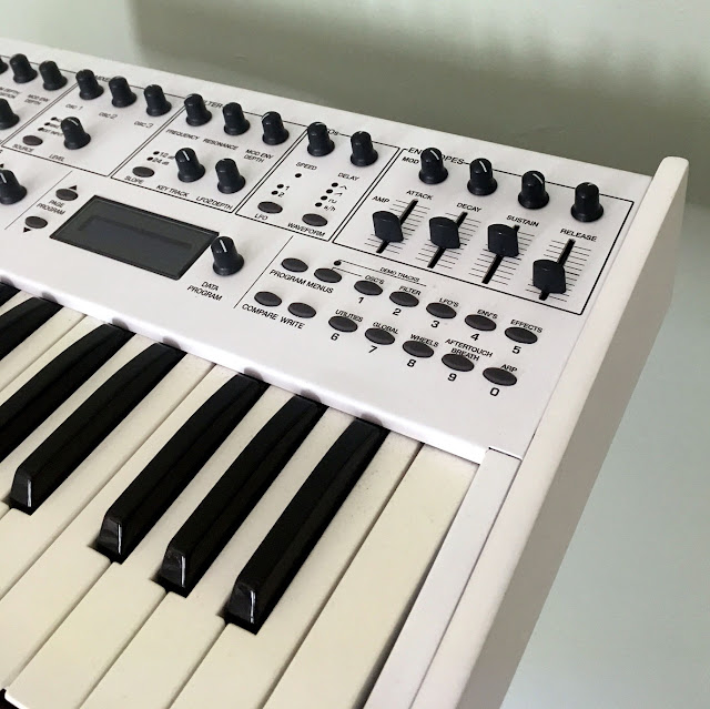 MATRIXSYNTH: Custom White NOVATION K STATION Polyphonic Synthesizer