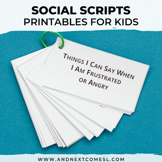 Printable Social Scripts for Kids | And Next Comes L - Hyperlexia Resources