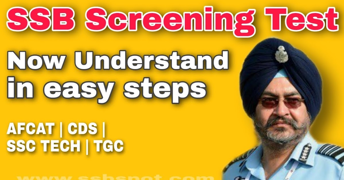 Screening Test in SSB for AFCAT, CDS, SSC TECH and TGC - SSB Spot