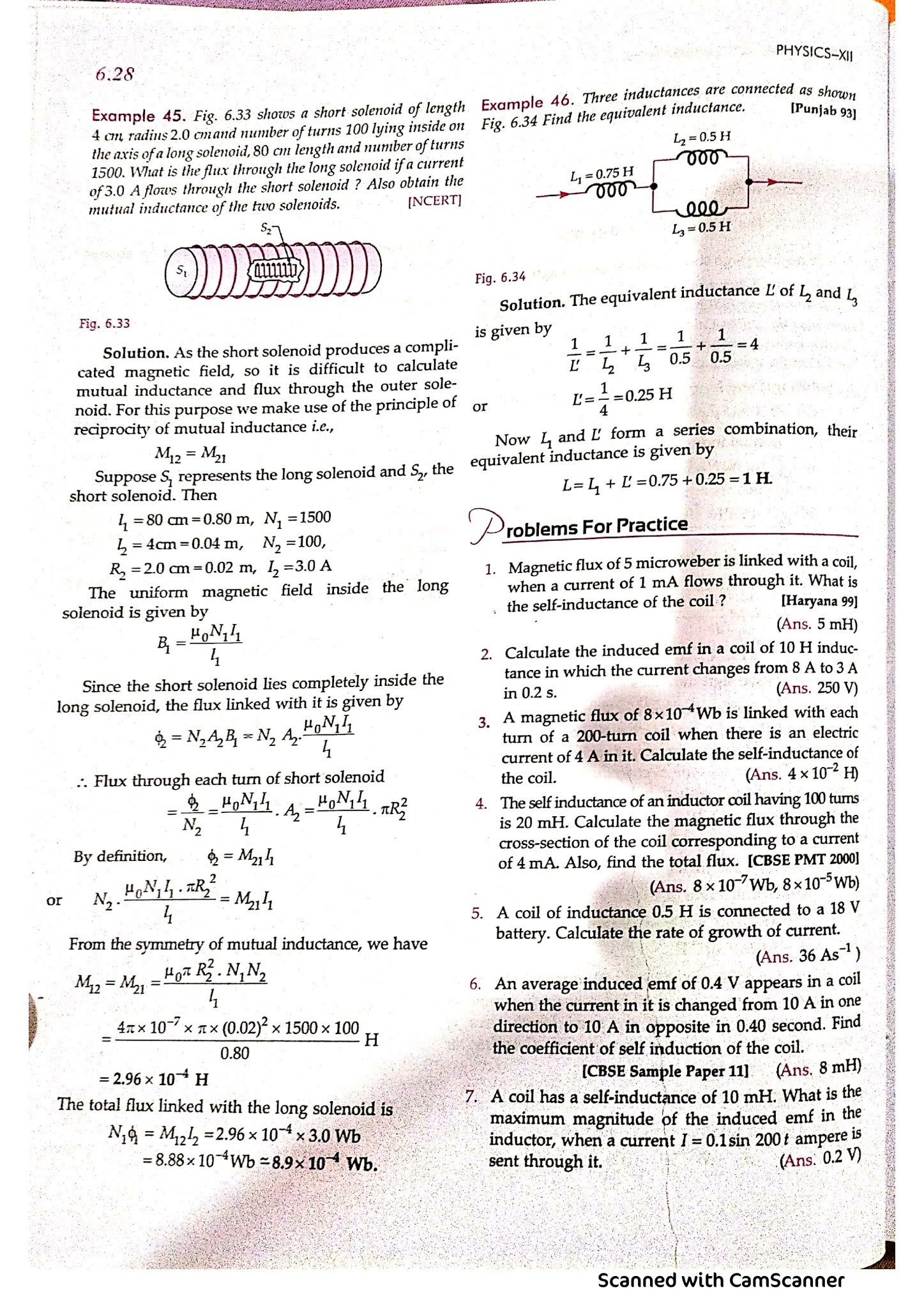 ELECTROMAGNETIC INDUCTION || SL ARORA || CLASS 12 PHYSIC || PROBLEM FOR PRACTICE.