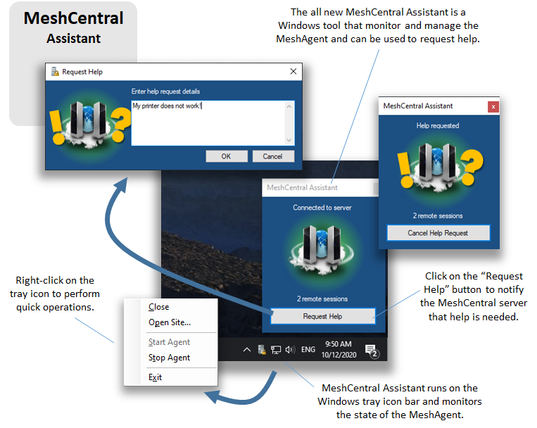 MeshCentral - MeshCentral Assistant Tray Icon Tool