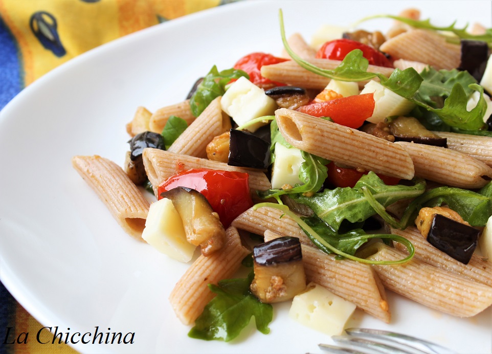 Insalata di pasta integrale con melanzane e altre bontà Cucina facile e ...