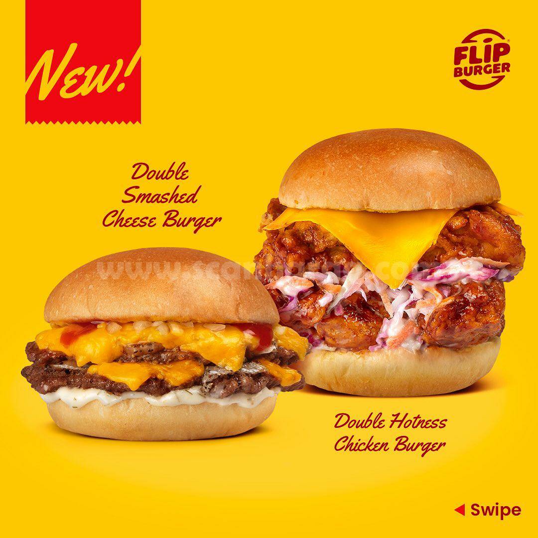 FLIP BURGER Menu Baru Smashed & Hotness Burger harga 50Ribu-an | scanharga