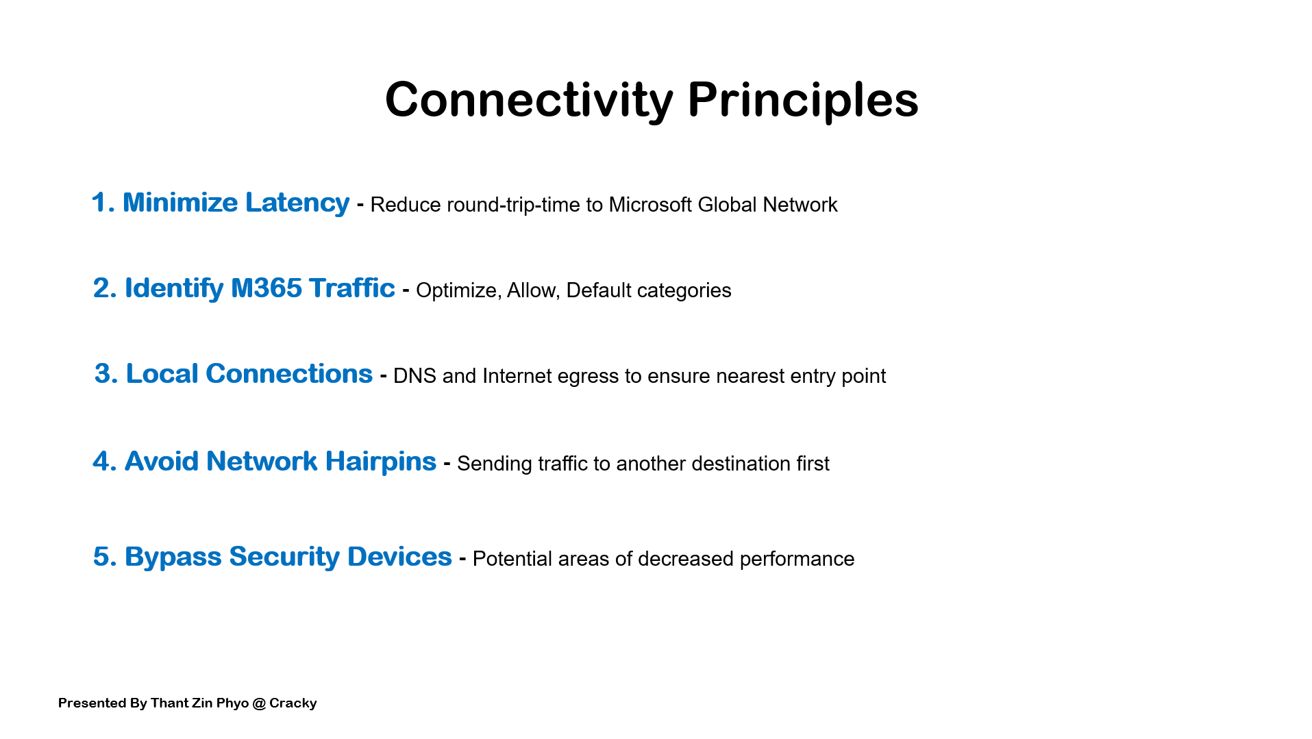 Thant Zin Phyo: Microsoft 365 Network Architecture