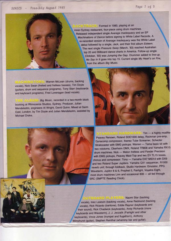 Rock On Vinyl: Machinations - Esteem (1982) plus Bonus Tracks