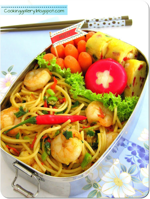 Spaghetti Aglio Olio Bento | Cooking Gallery