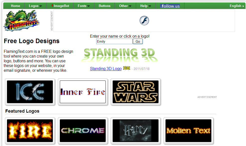 List Of Free Online Photo Image Editor And Effects Flaming Text