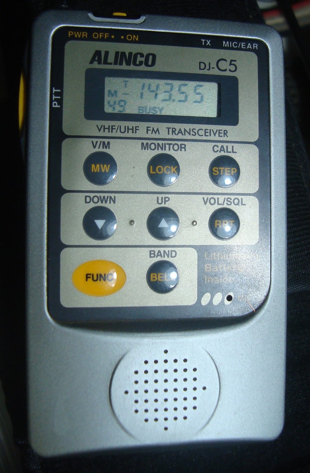 RADIO SELLER: Alinco DJ-C5 Triple Band/ Credit Card Transceiver ( SOLD )