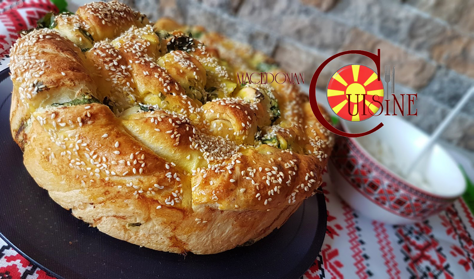 SOFT POGACHA WITH SPINACH AND FETA CHEESE ~ Macedonian Cuisine