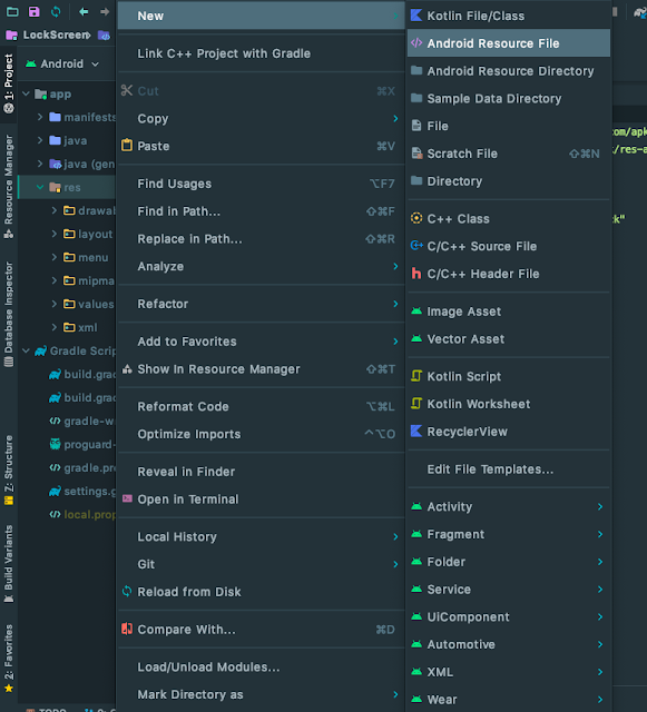 Add Options Menu to Activity and Fragment