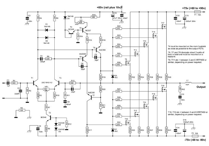 Layout PCB Power Amplifier 400, 800, dan 2000 Watt