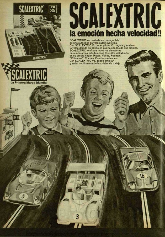 Antiguos anuncios de antes: Scalextric (4 anuncios)