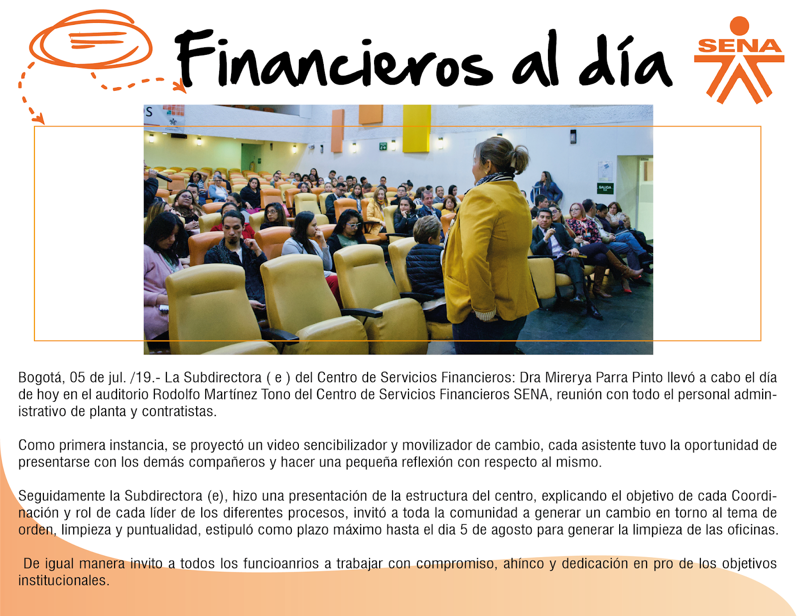 Centro de Servicios Financieros - SENA Regional Distrito Capital: Financieros al día