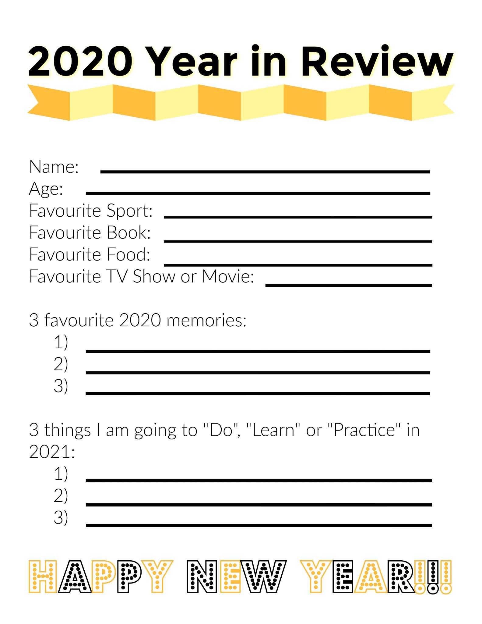 East Coast Mommy: 2020 New Year's Eve Year in Review Questionnaire