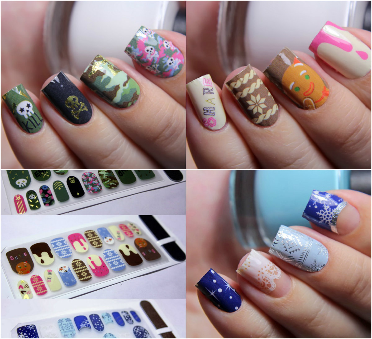 de briz: Tony Moly Stickers Snow Fantasy, Military Skull, My Shea