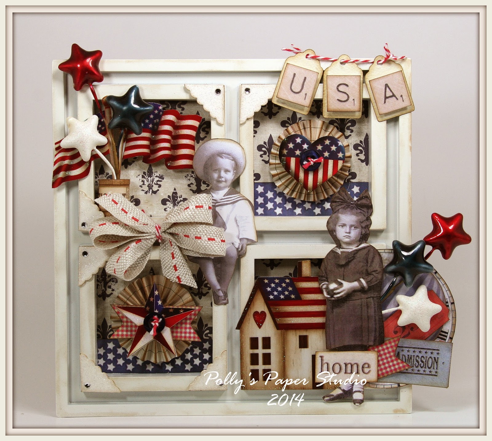 Really Reasonable Ribbon Blog: Patriotic Americana Frame Tutorial