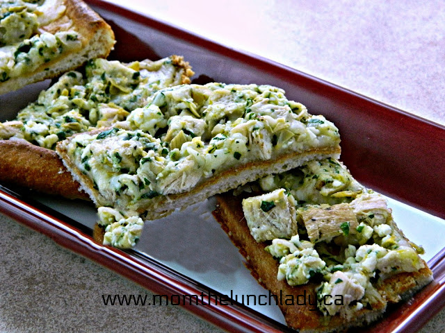 Greek Chicken and Artichoke Flatbread