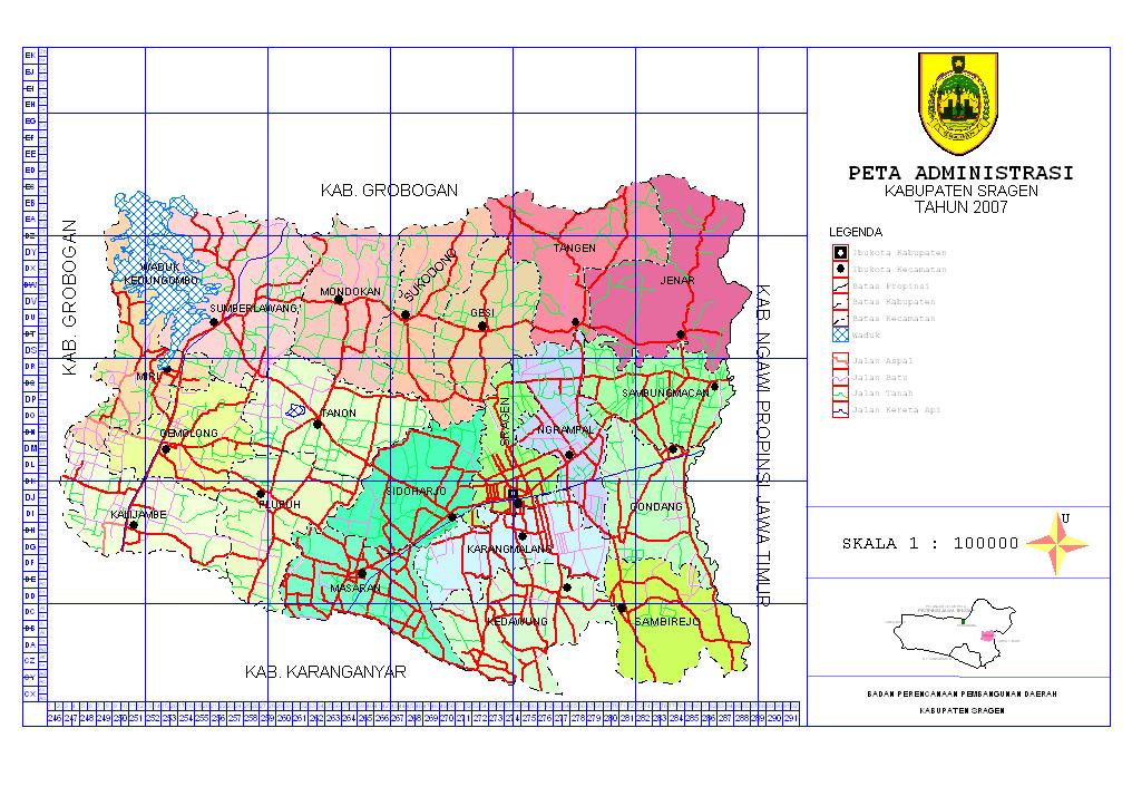 Geography Encyclopedia: Kumpulan Peta Kabupaten Sragen