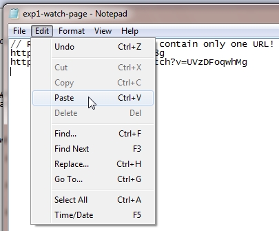 COPYING VIDEO URLS AND SCANNING FOR TITLES