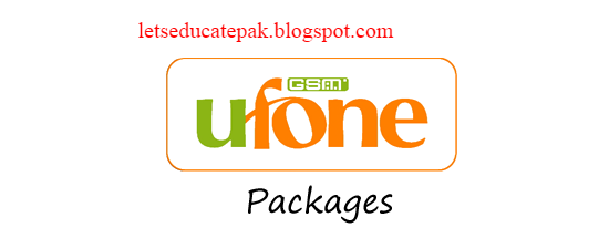 Ufone call packages, daily, weekly and monthly packages.