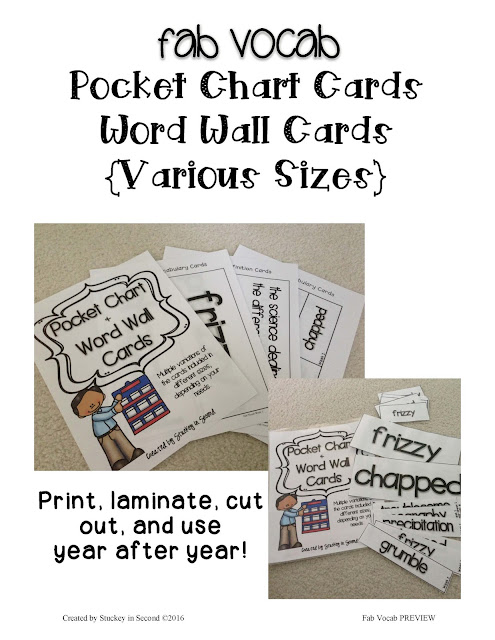 Stuckey in Second: Fab Vocab: Weekly Vocabulary Units
