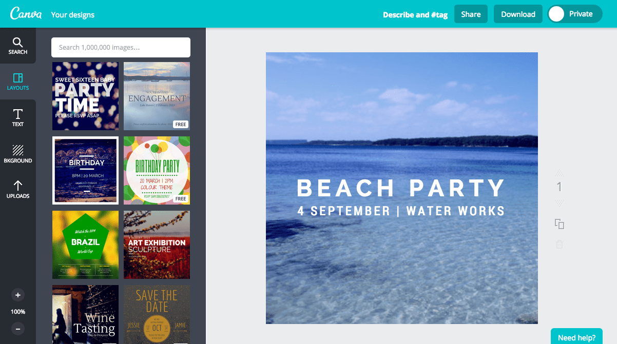 Design Your Own Party Invitations - Collage Template