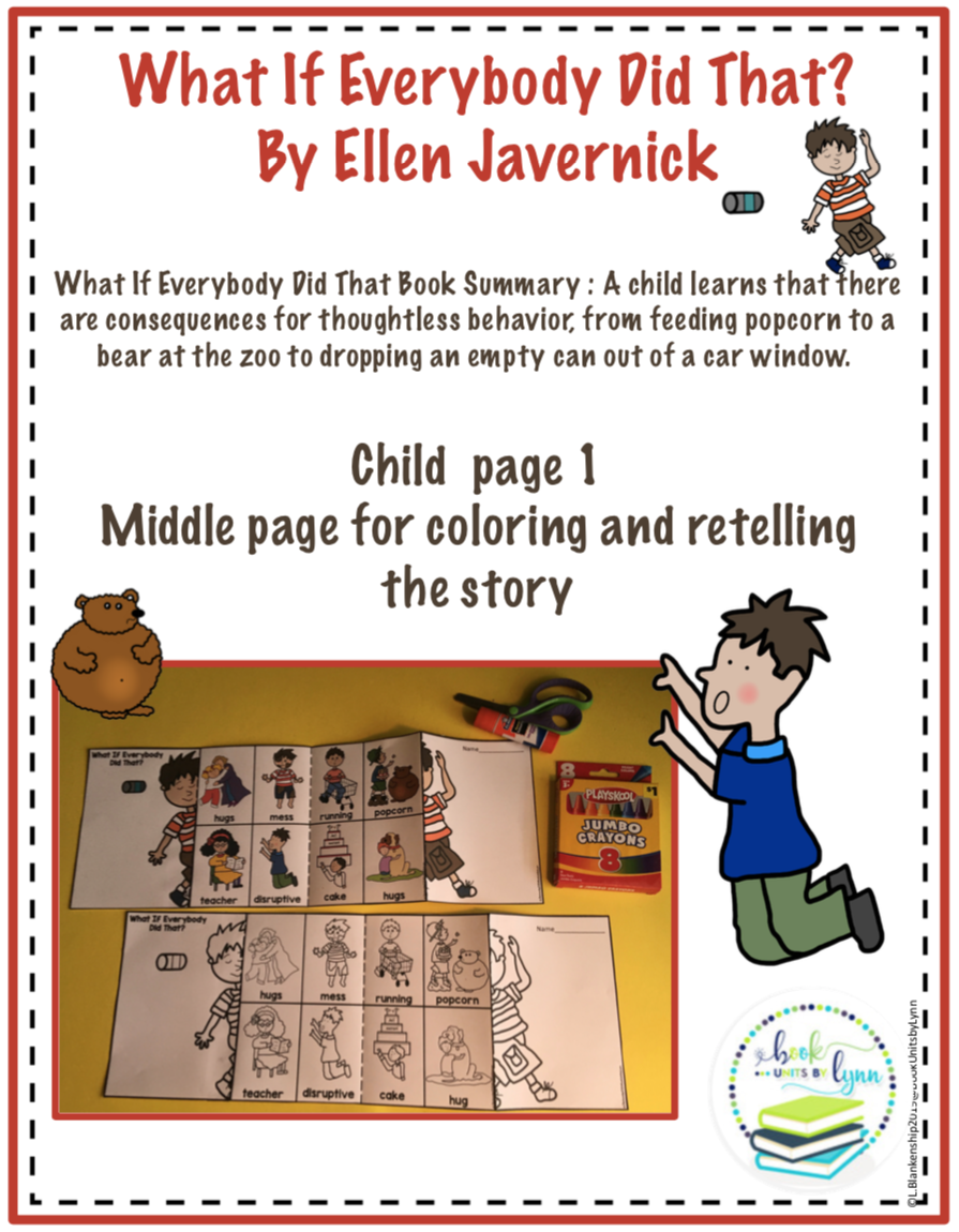 WHAT IF EVERYBODY DID THAT? BOOK CRAFT ~ Book Units by Lynn