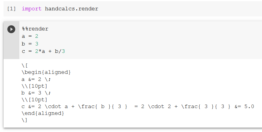 Python Calculations in Jupyter with Handcalcs Python Calculations in Jupyter with Handcalcs