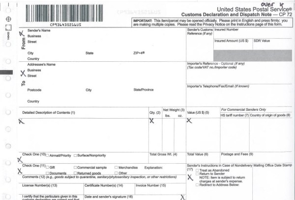 Usps Waybill - Invoice Template