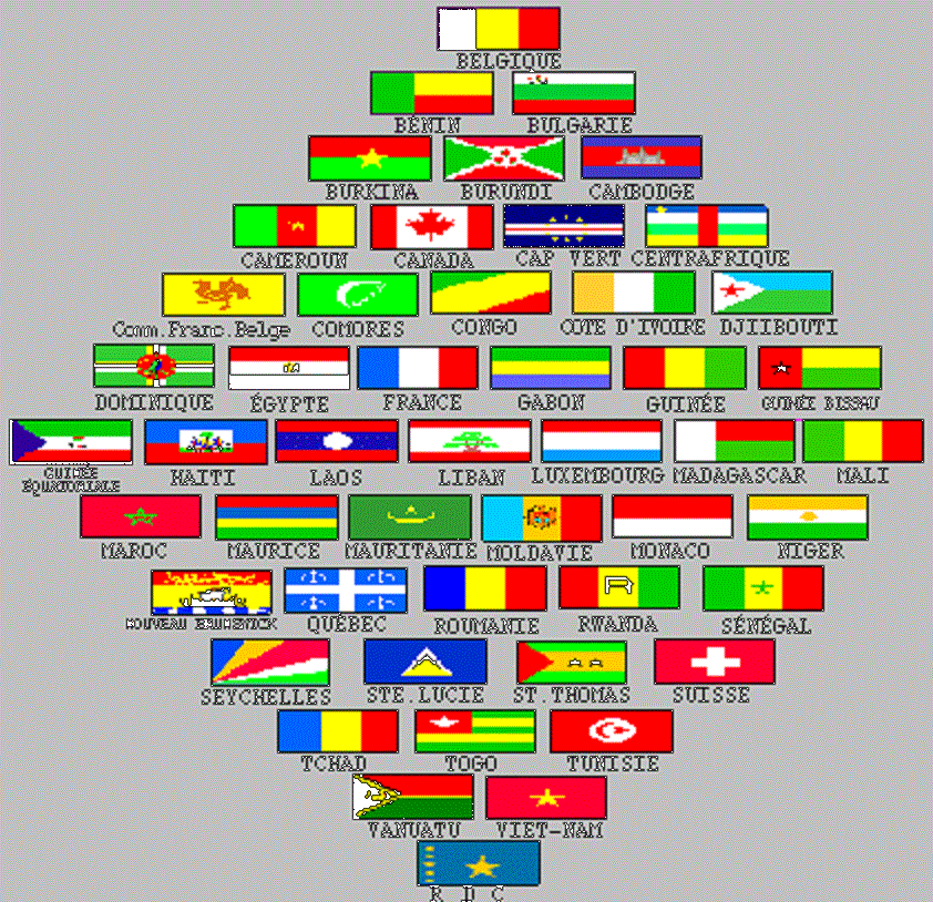 DRAPEAUX DE LA FRANCOPHONIE