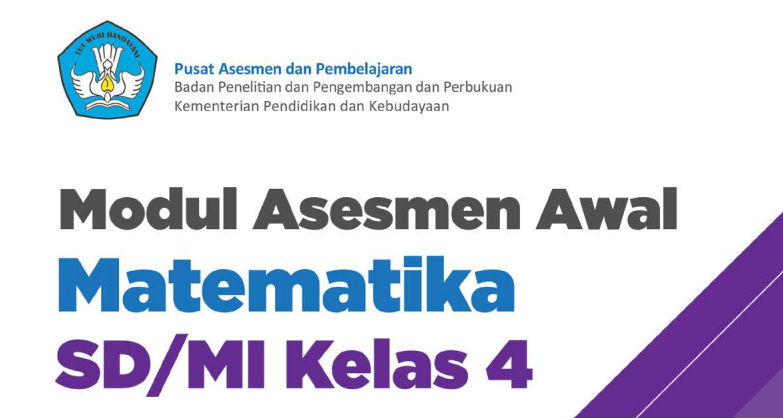 Modul Asesmen Diagnosis Awal Pembelajaran | Matematika Kelas 4 SD/MI ...